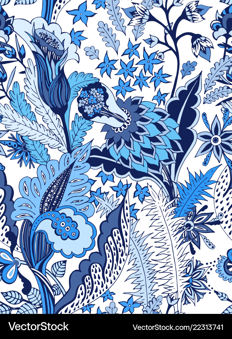 Floral Botanical Pattern Royalty Free Vector Image