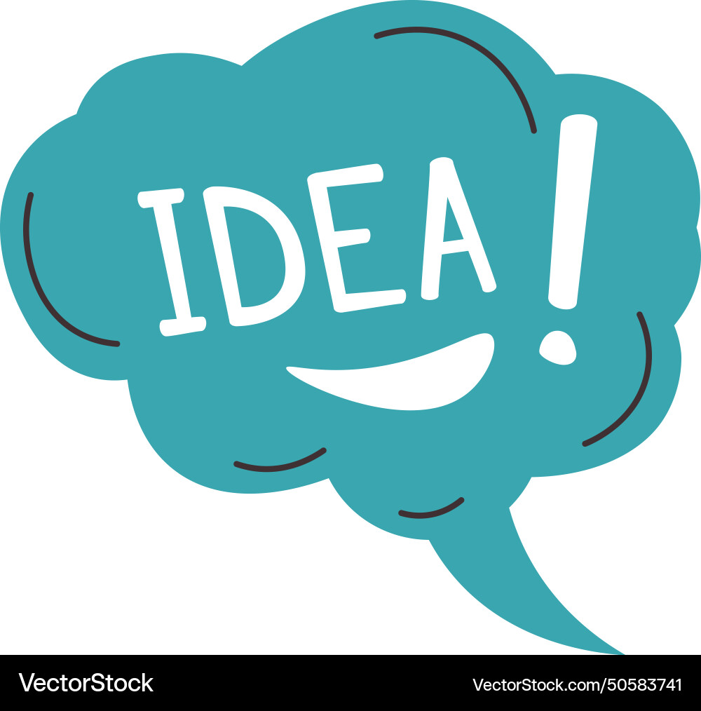 Idea or thought isolated banner sticker box Vector Image