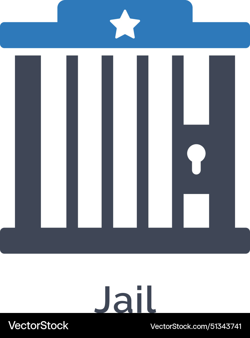 Jail lockup icon Royalty Free Vector Image - VectorStock