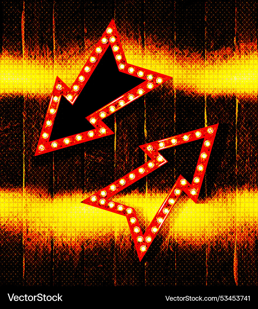 Neon arrows directions electric glowing hd Vector Image