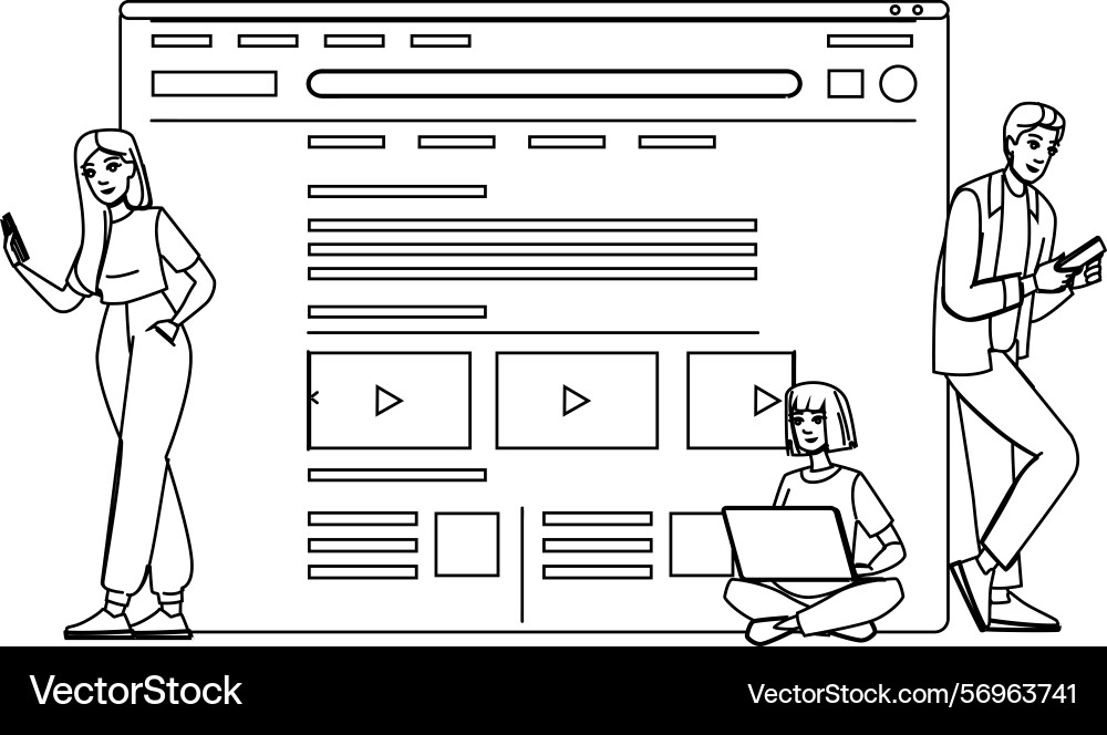 Seo search engine result page Royalty Free Vector Image