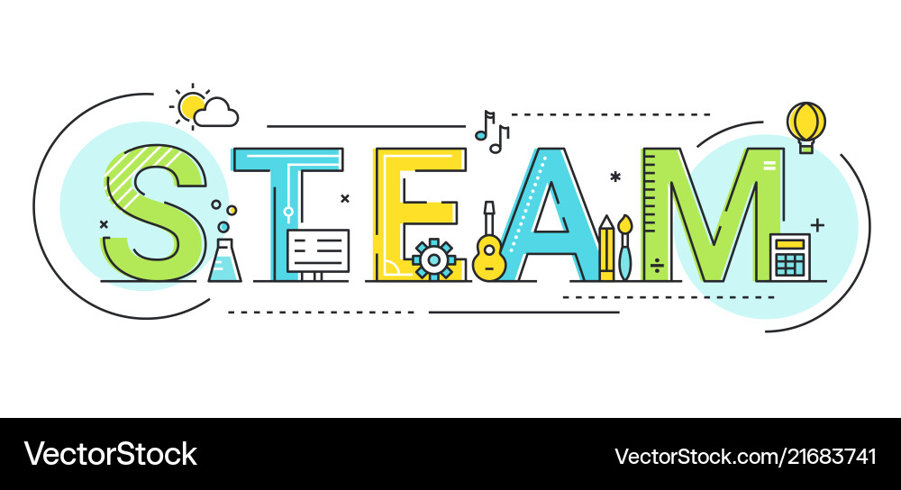 Steam education approach concept Royalty Free Vector Image
