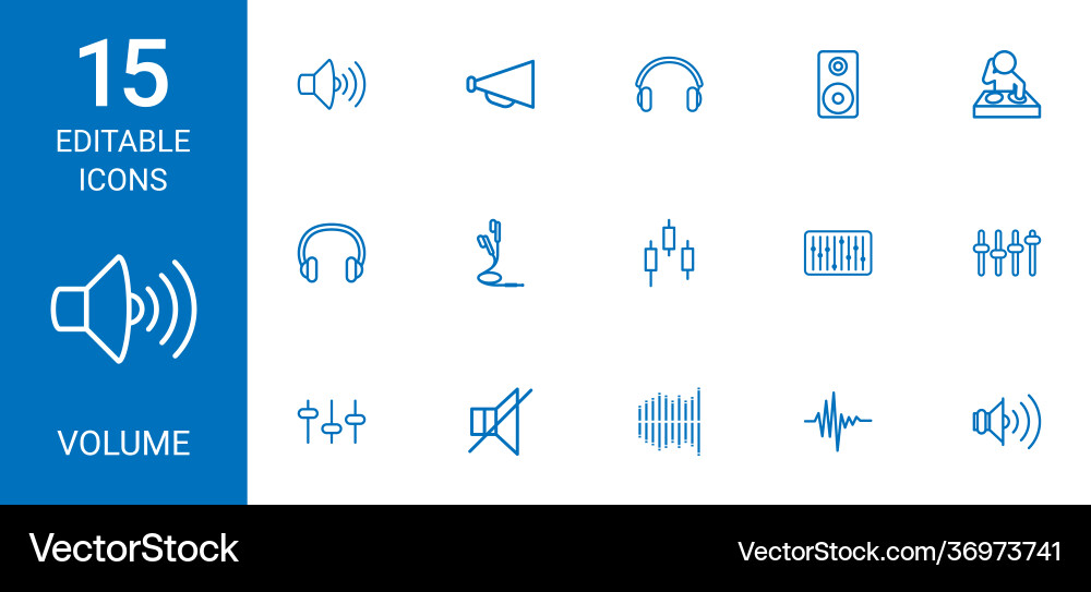Volume icons Royalty Free Vector Image - VectorStock