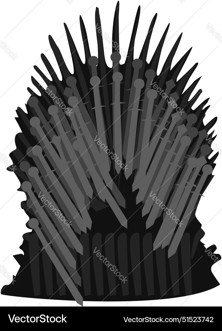 Got iron throne of westeros Royalty Free Vector Image