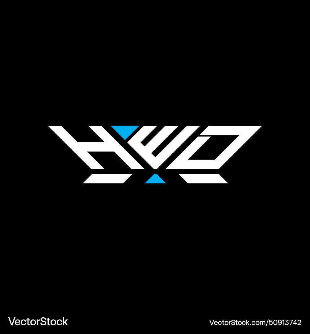 Hwd letter logo design simple and modern Vector Image