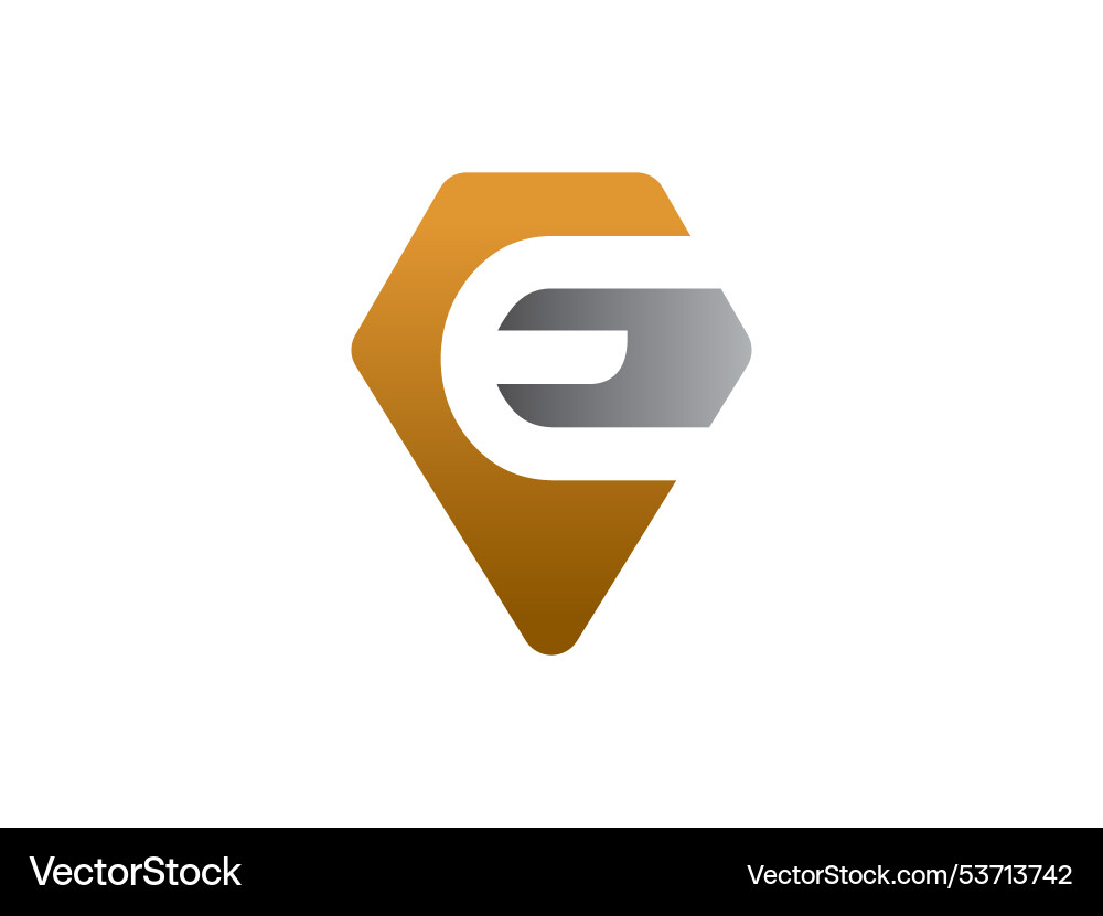Letter e point logo or symbol template design Vector Image