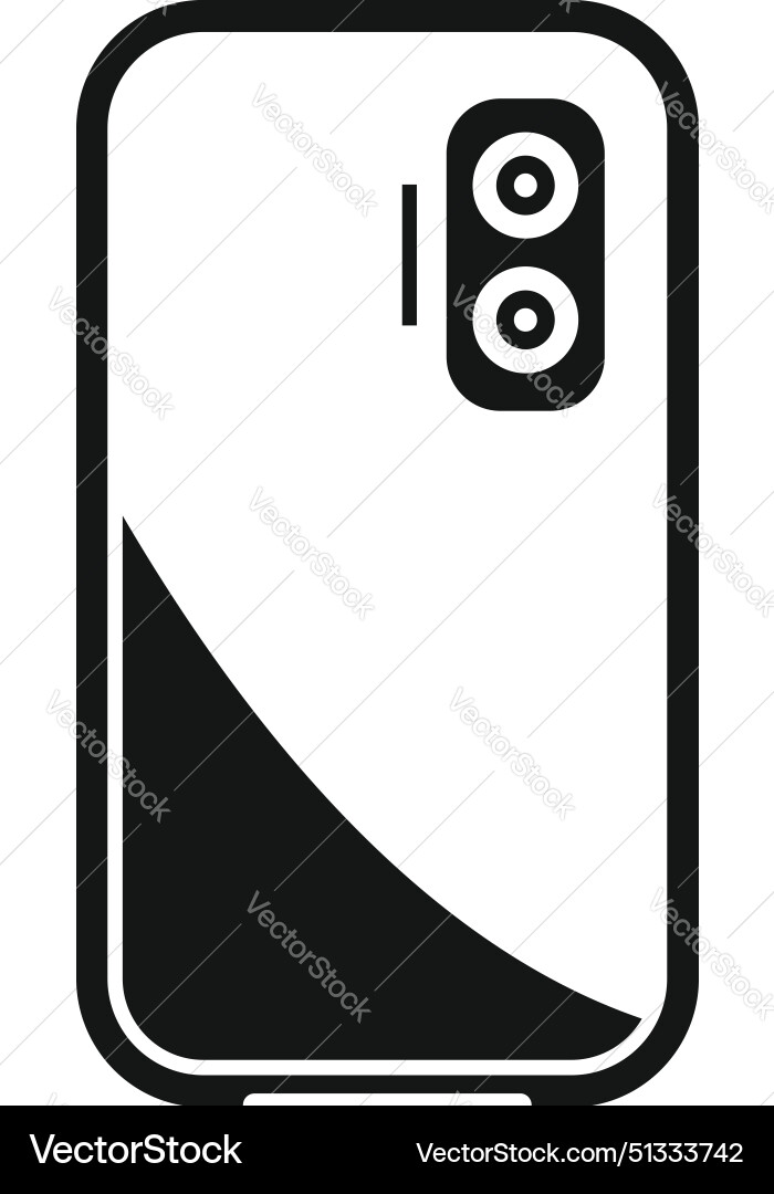 Of a modern smartphone back Royalty Free Vector Image