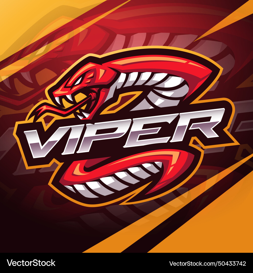 Viper snake mascot logo design Royalty Free Vector Image