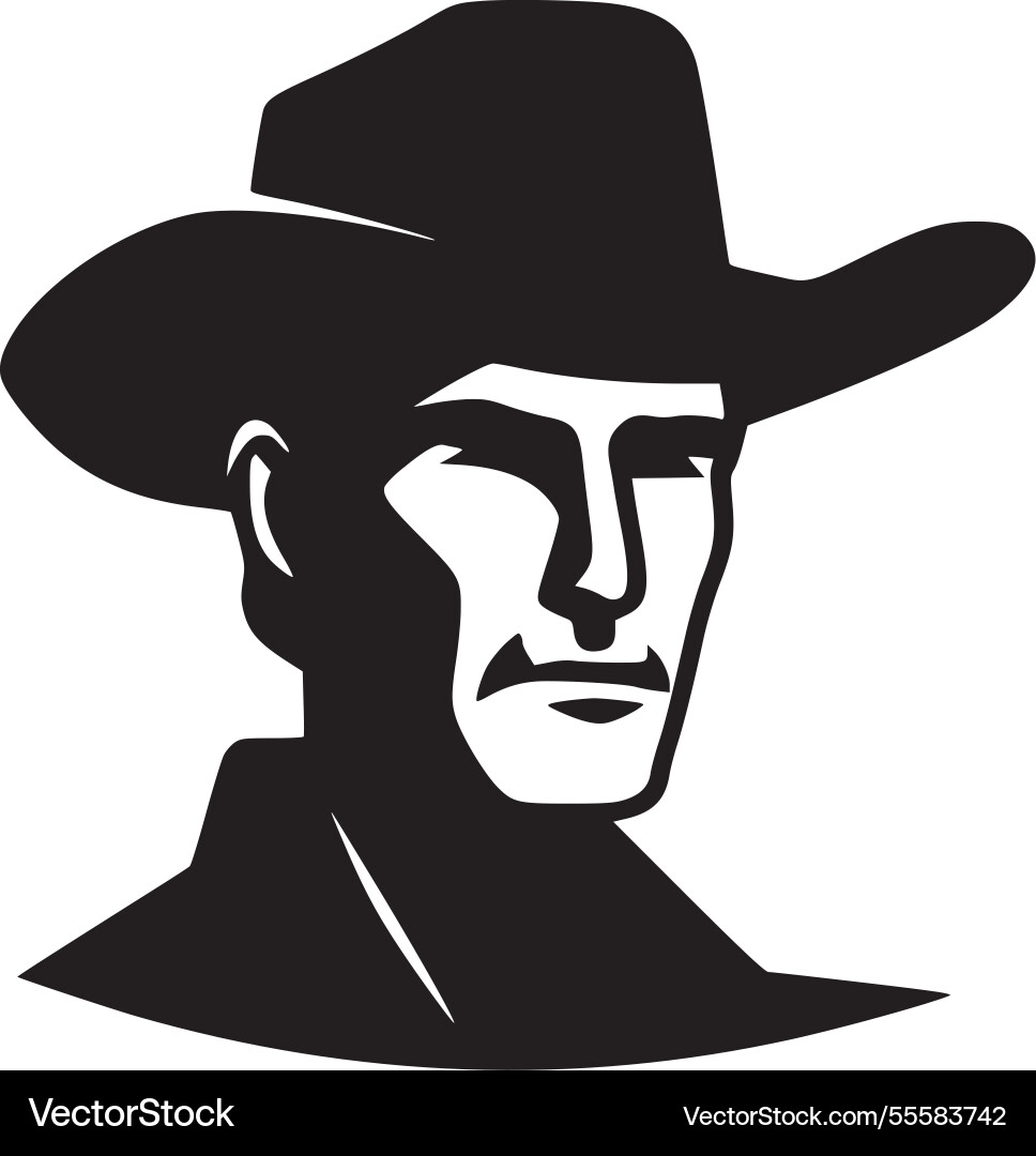 Western - black and white Royalty Free Vector Image