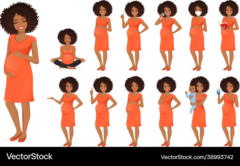 Woman pregnant Royalty Free Vector Image - VectorStock
