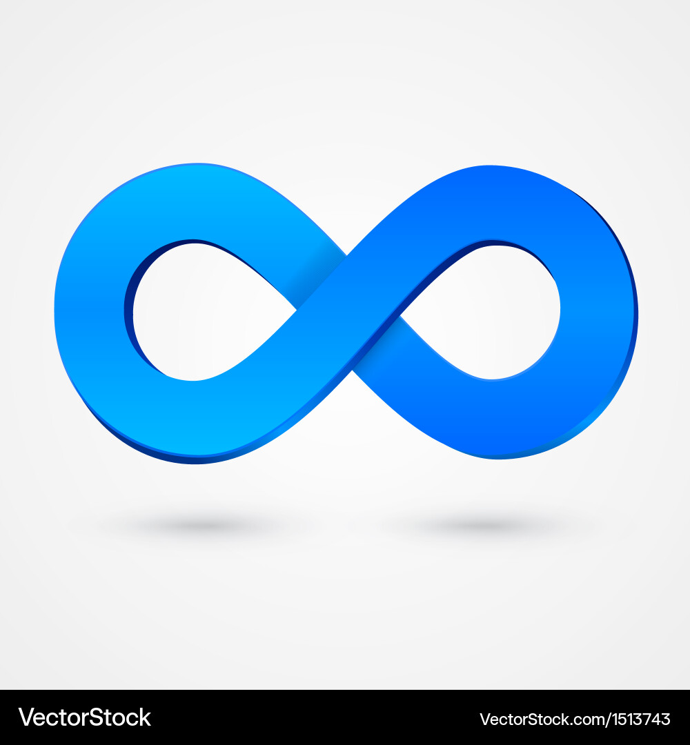 Blue Infinity Symbol Royalty Free Vector Image