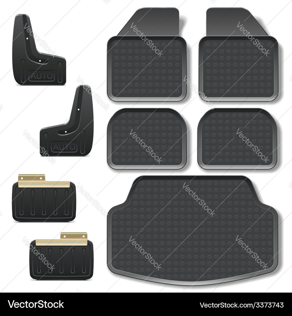 Car mats set 2 Royalty Free Vector Image - VectorStock
