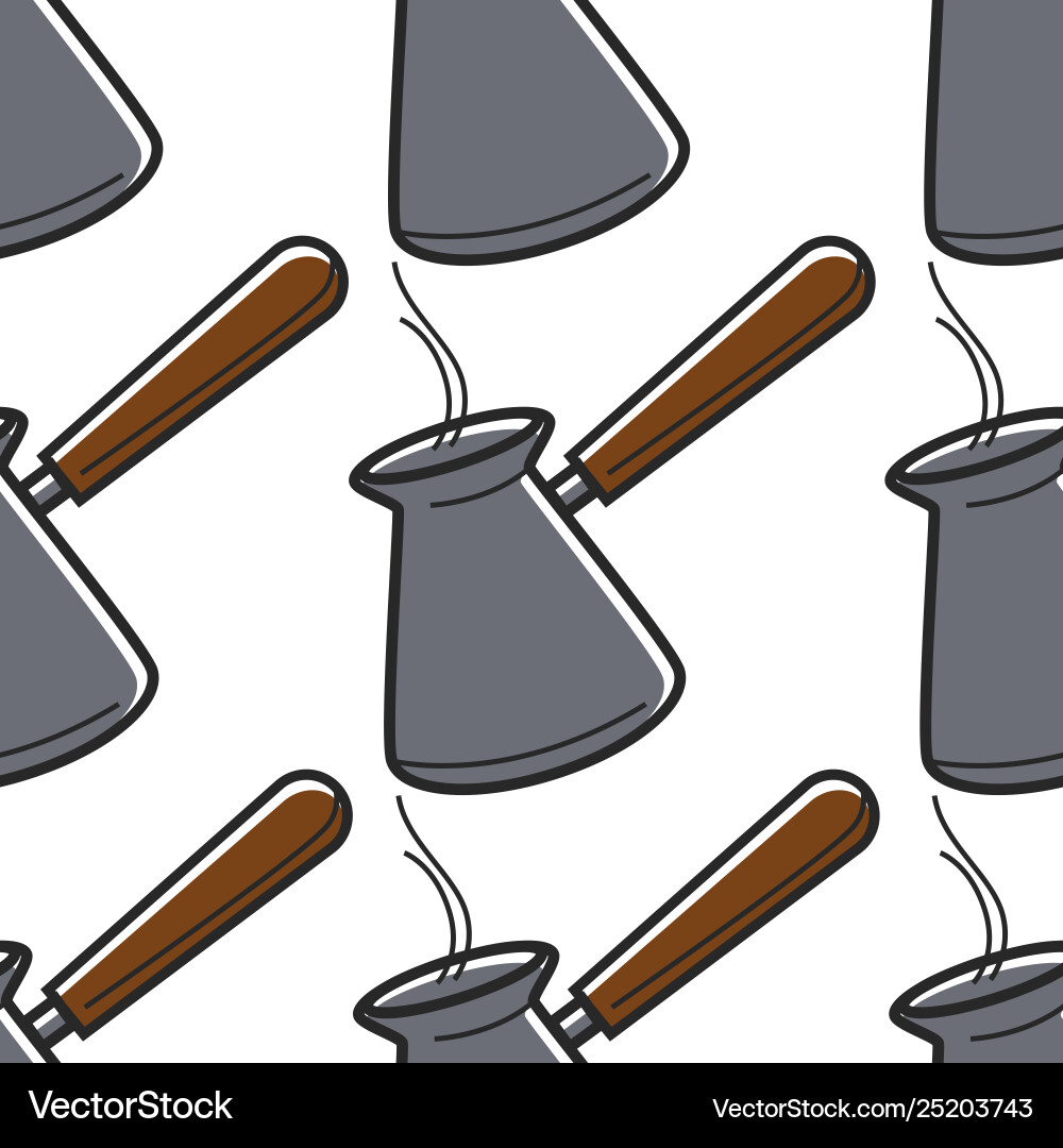 Coffee turk turkish symbol seamless pattern Vector Image