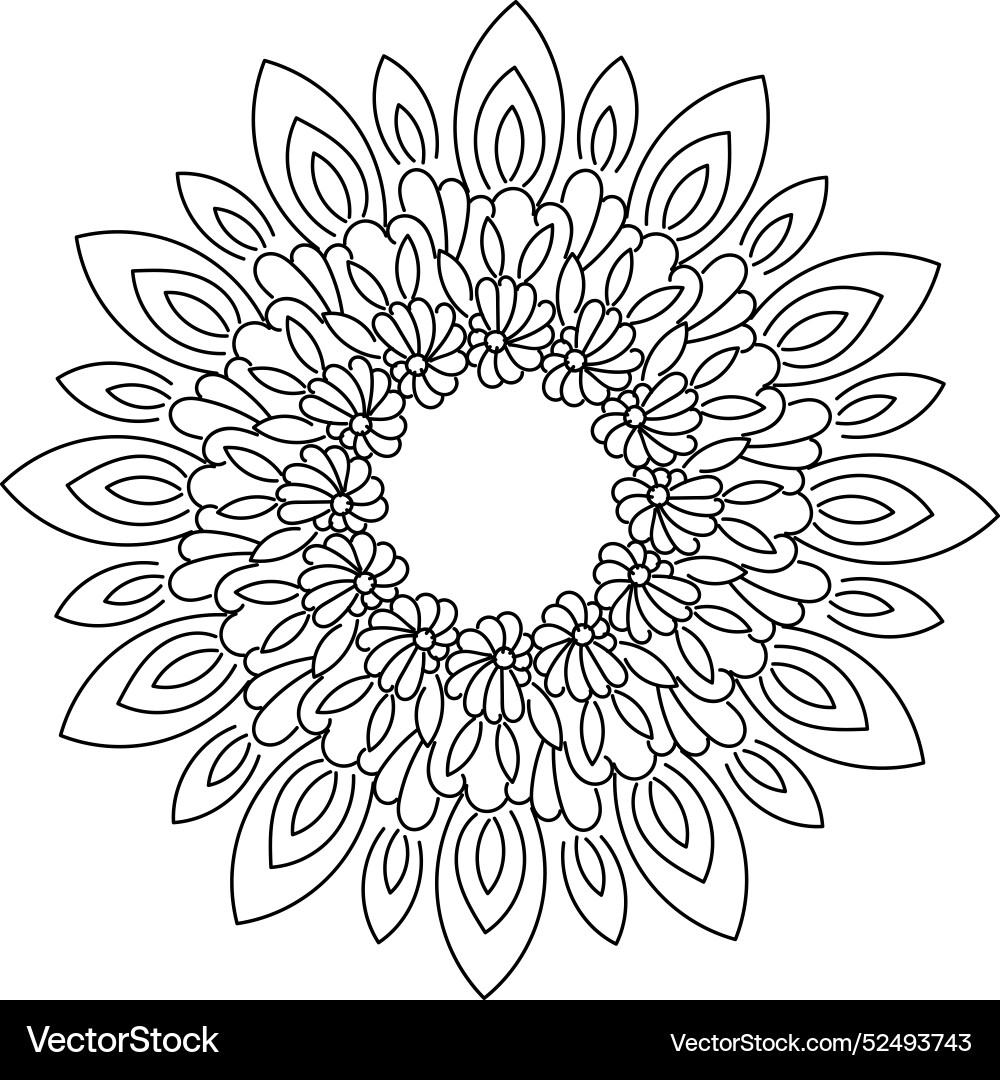 Doodle ornament outline hand drawn Royalty Free Vector Image