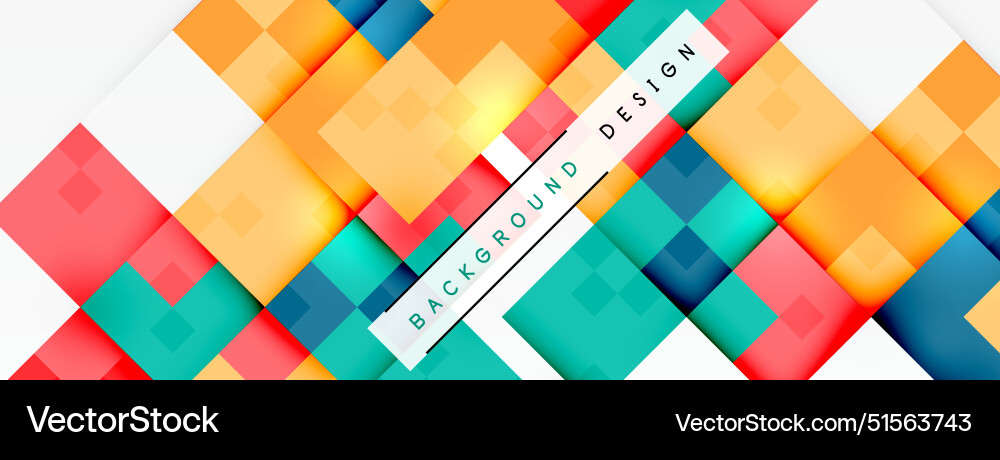 Dynamic colorful squares background Royalty Free Vector