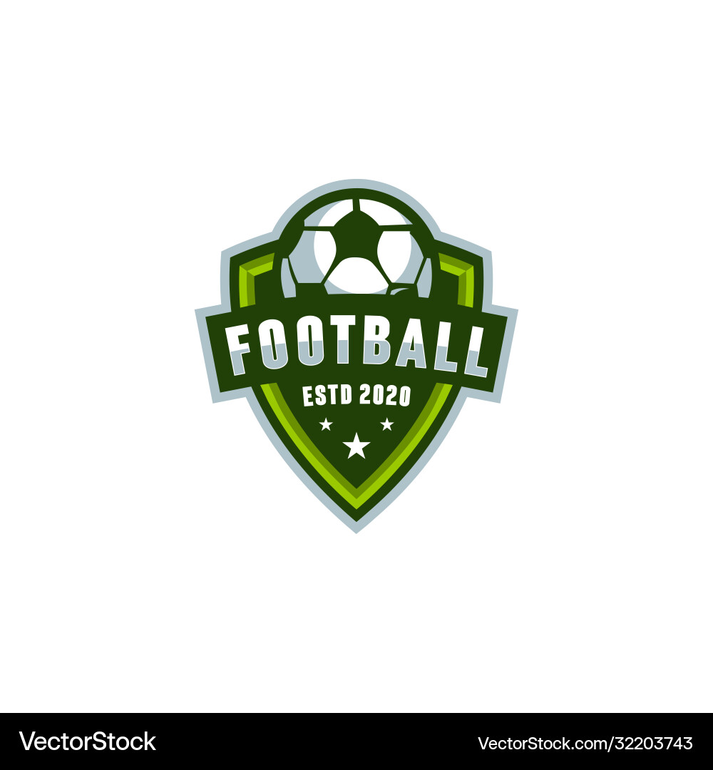 Football Shield Logo Football Logo Shield Football Logo Futebol Stock