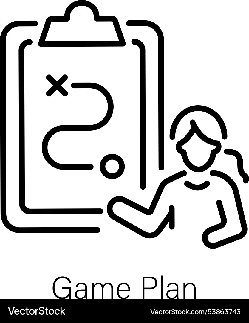 Game plan Royalty Free Vector Image - VectorStock