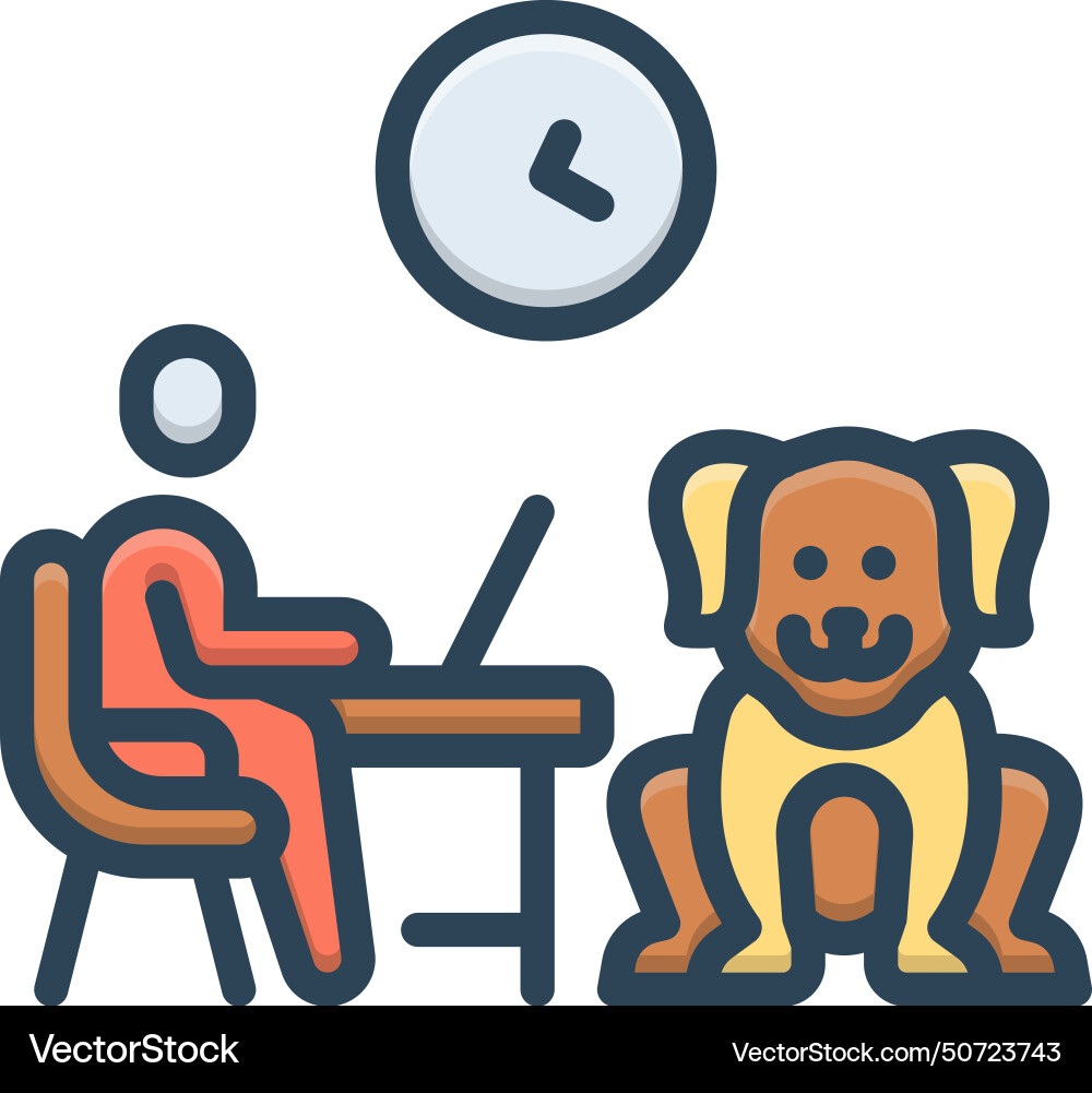 Pet friendly workplace Royalty Free Vector Image