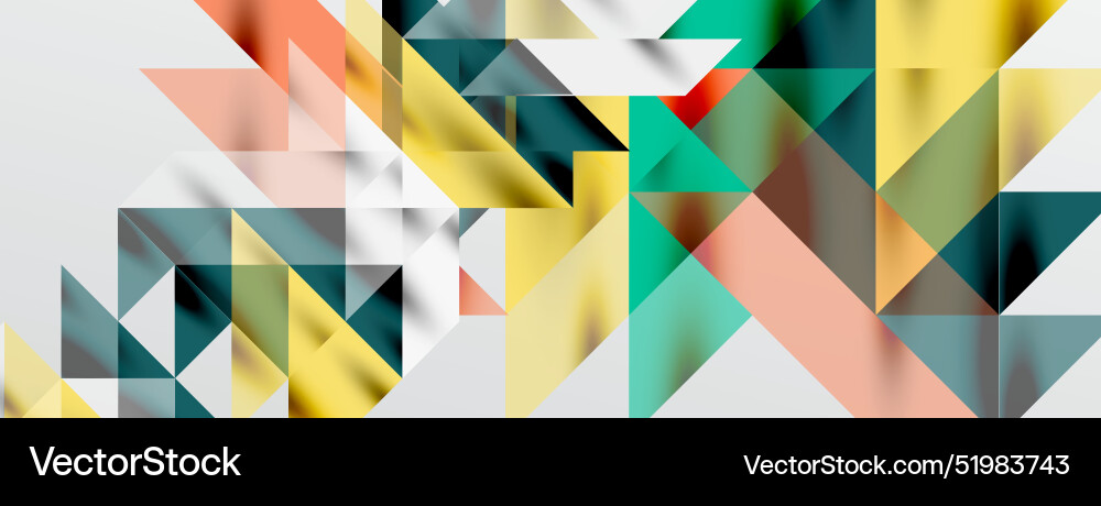 Tech minimal overlapping triangle shapes elements Vector Image