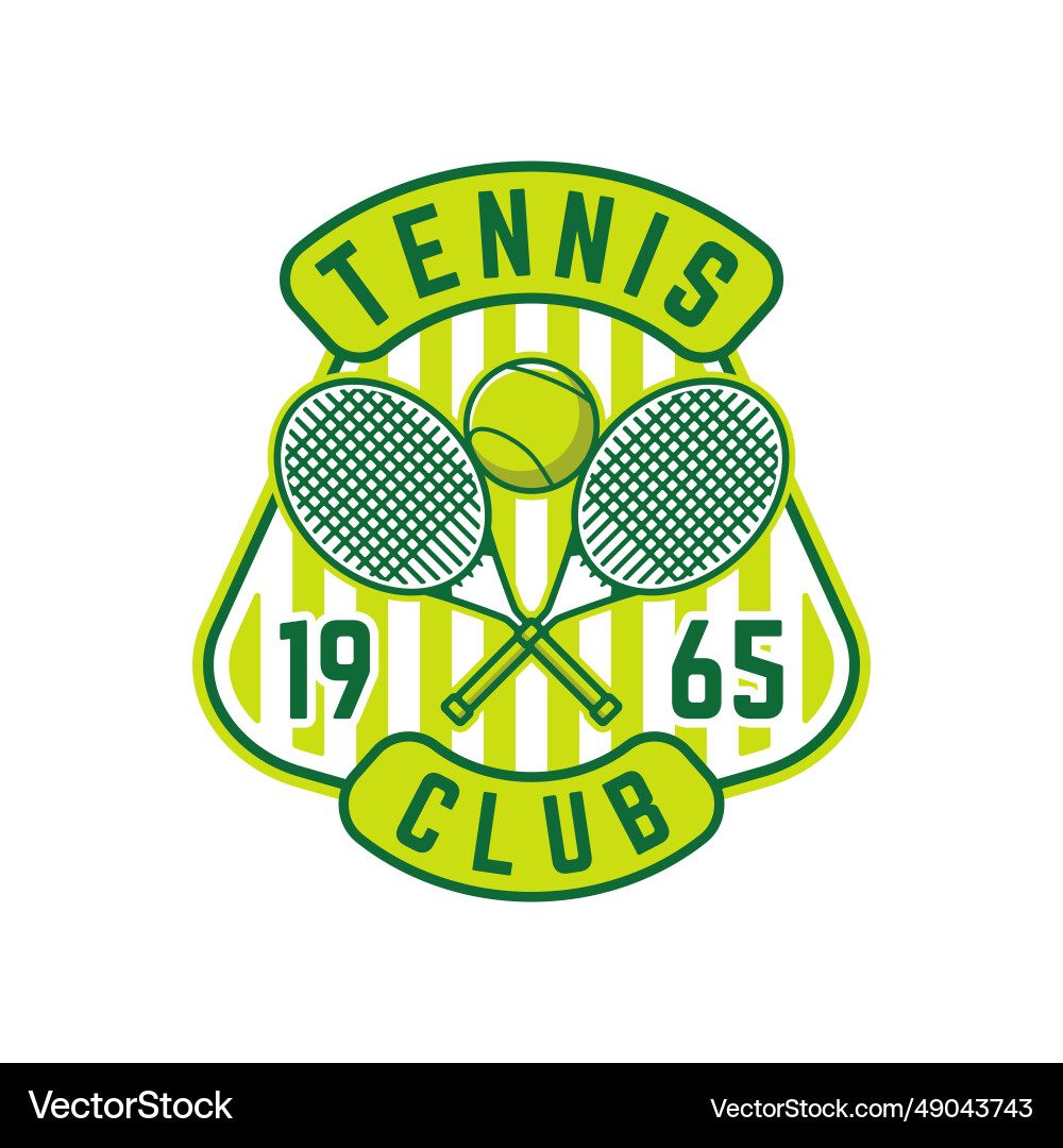 Tennis Club Badge Template Royalty Free Vector Image