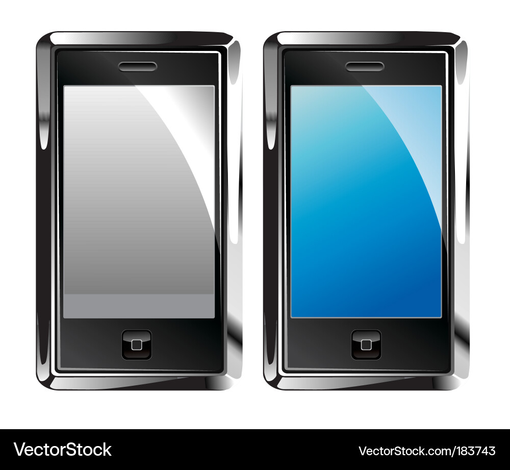 Touch screen phone Royalty Free Vector Image - VectorStock