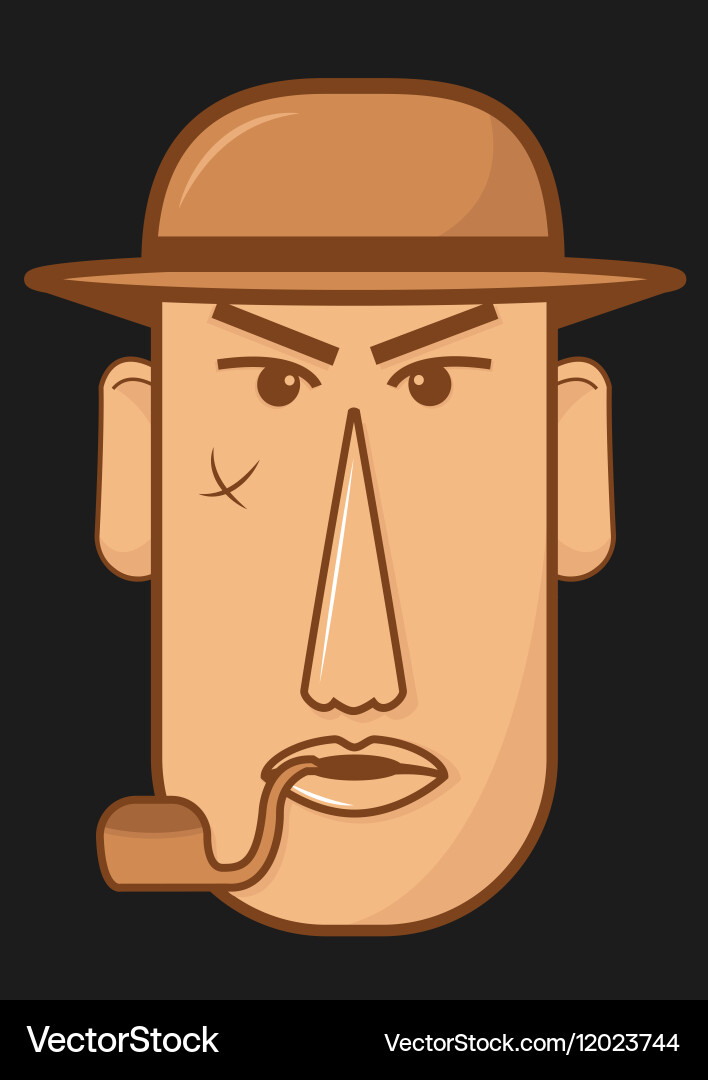 Avatar Charakterkopf menschliche Form Lizenzfreier Vektor