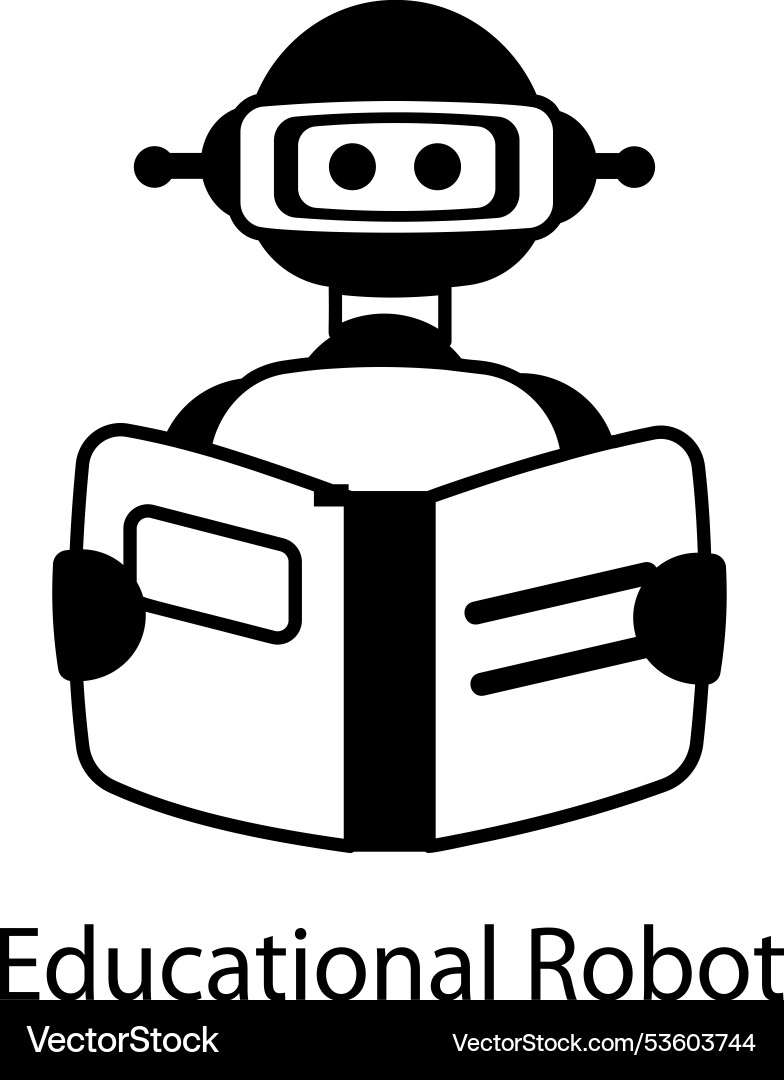 Educational robot Royalty Free Vector Image - VectorStock