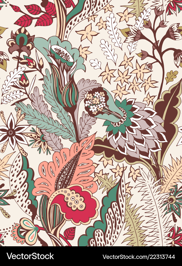 Floral Seamless Pattern - Botanical Royalty Free Vector