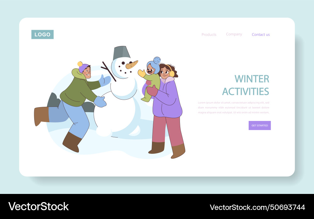Frosty fun set Royalty Free Vector Image - VectorStock