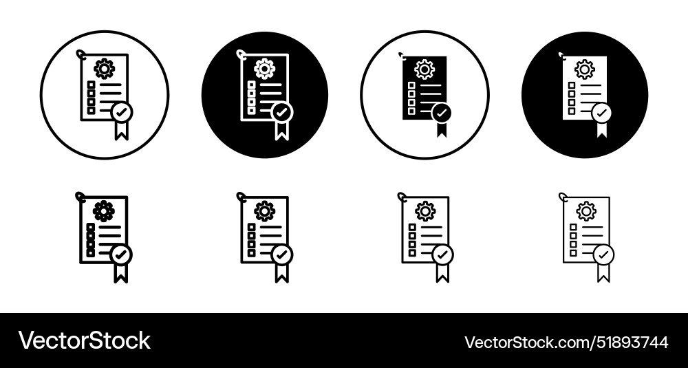 Quality check icon set collection quality check Vector Image