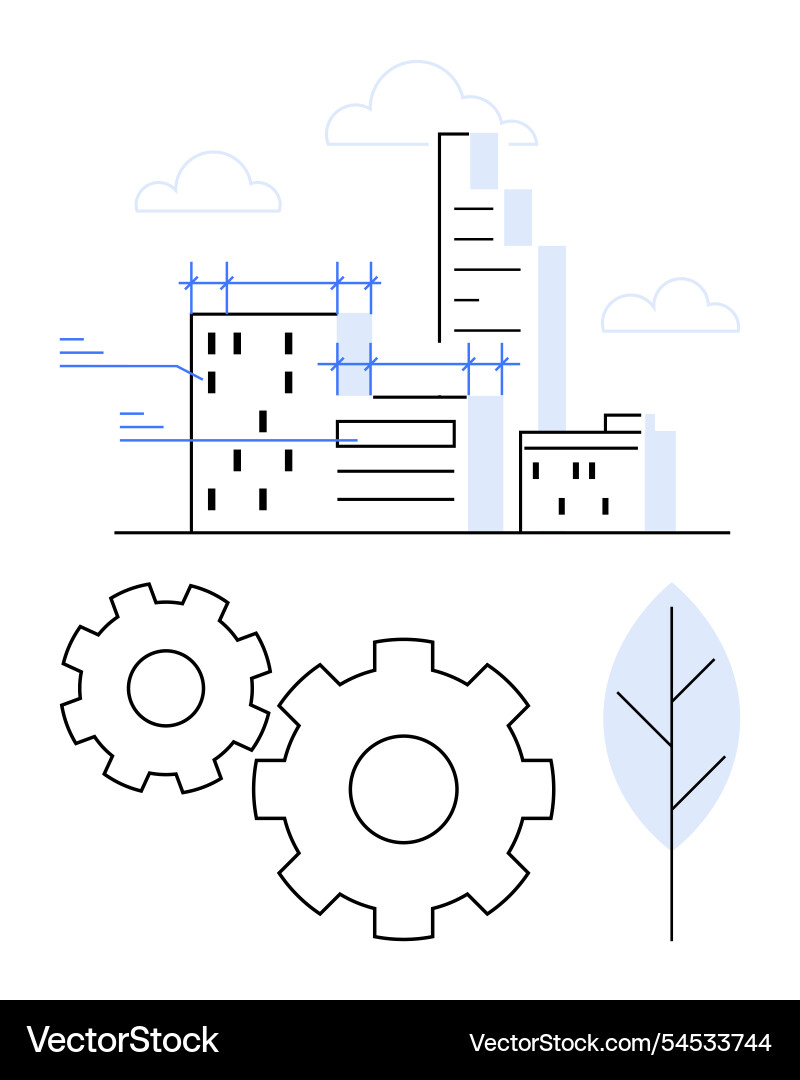 Urban infrastructure development concept Vector Image
