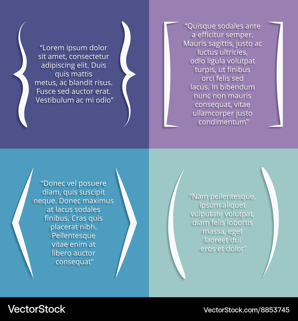 Abstract background with quote in brackets Vector Image