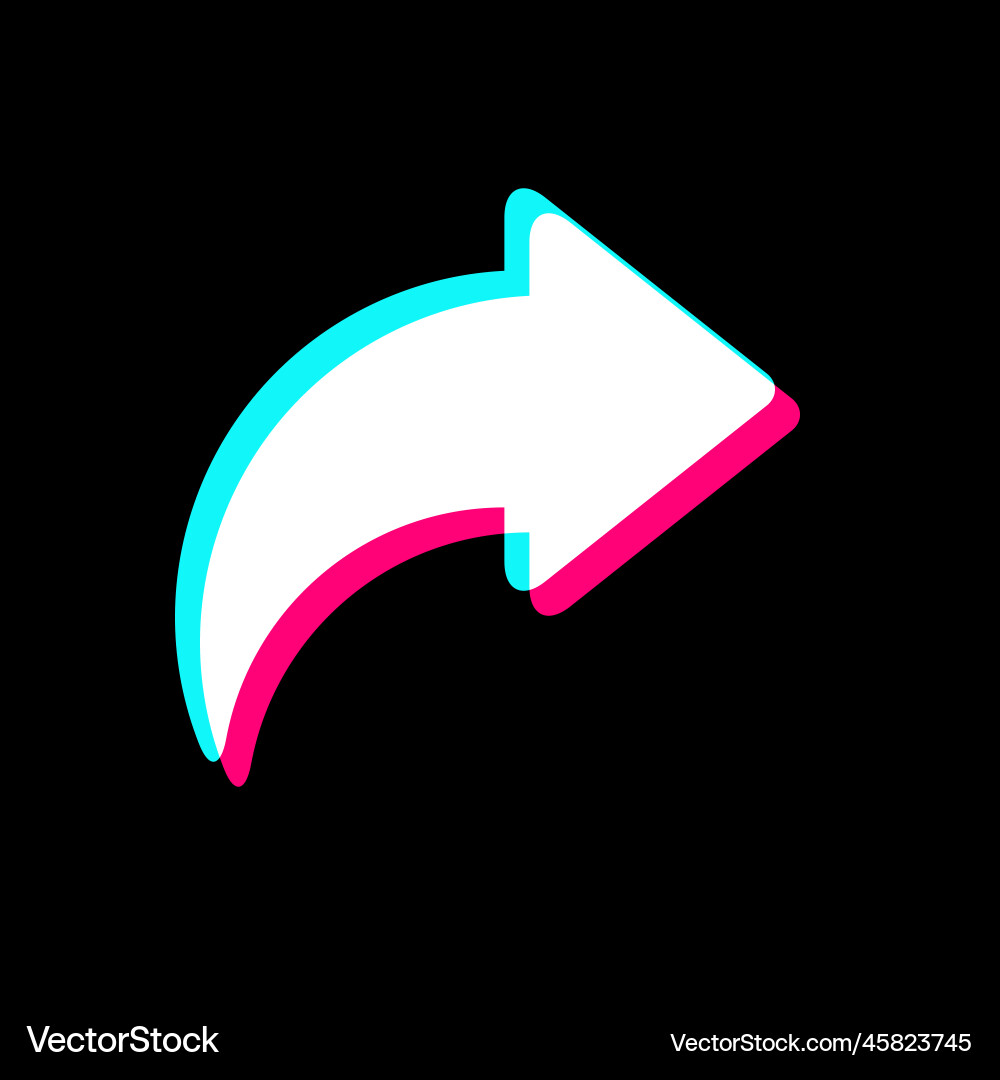 Arrow share icon in social network style Vector Image