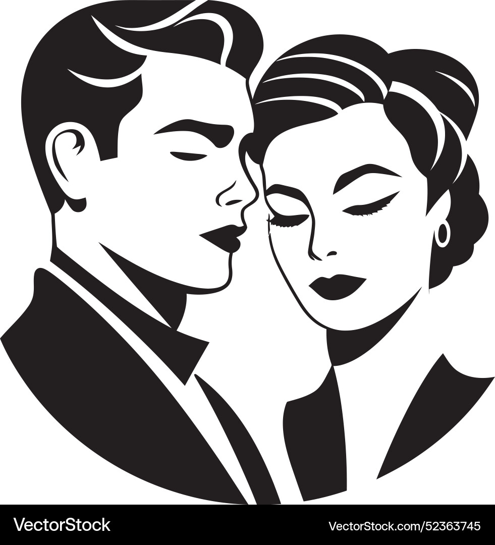 Artistic affinity crafting couple Royalty Free Vector Image
