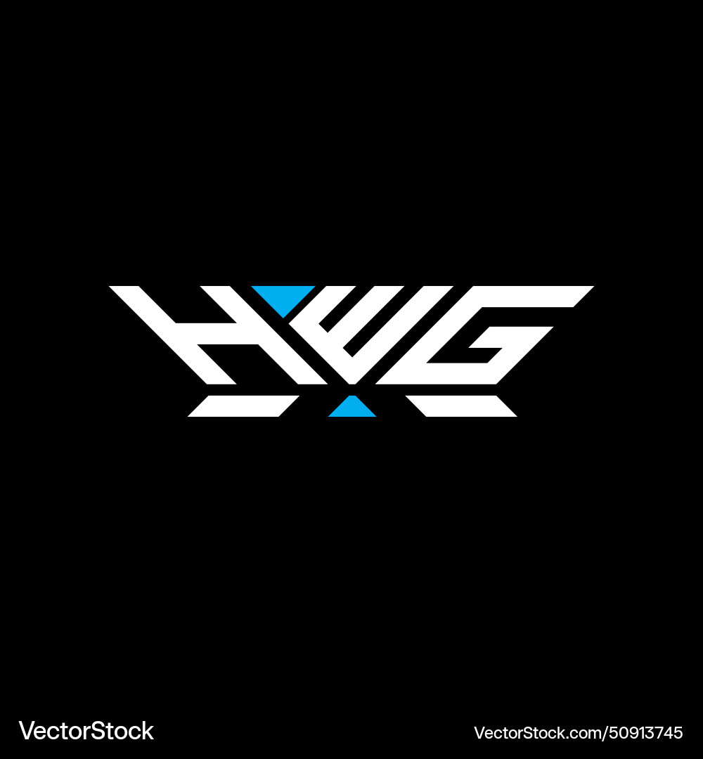 Hwg letter logo design simple and modern Vector Image