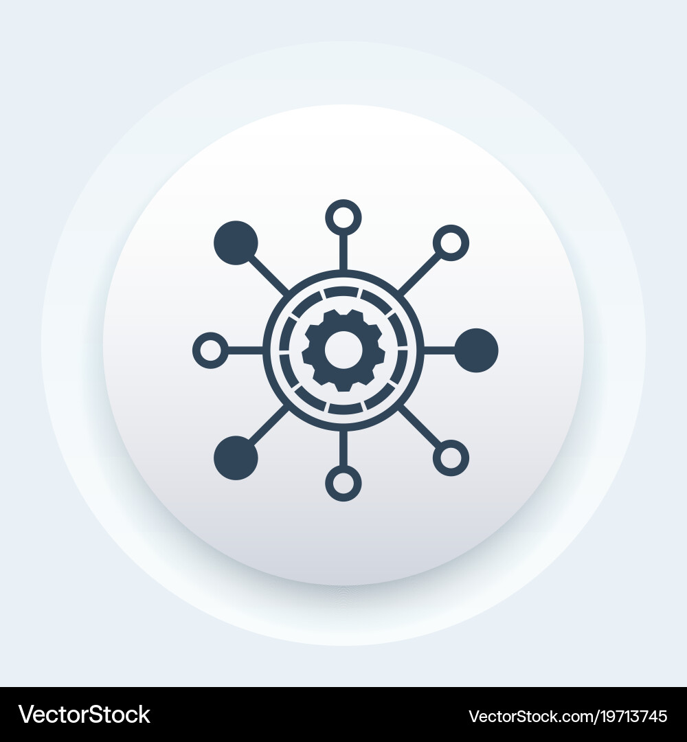 Production process icon Royalty Free Vector Image