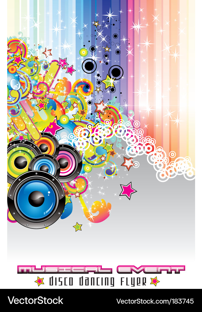 Retro Disco Background Royalty Free Vector Image