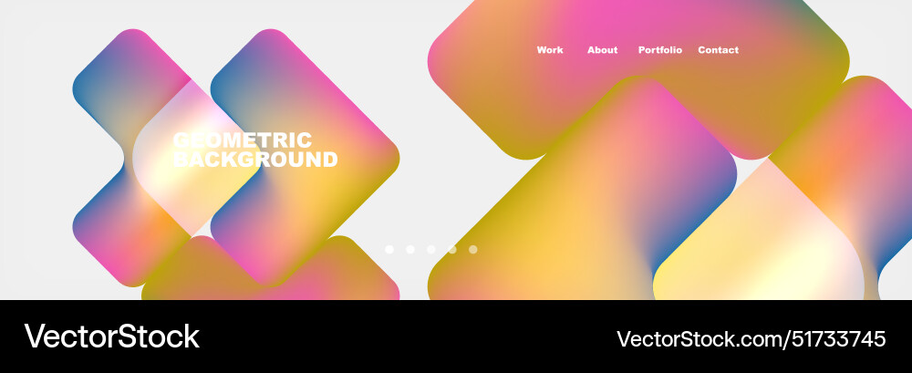 Square internet web page design template Vector Image