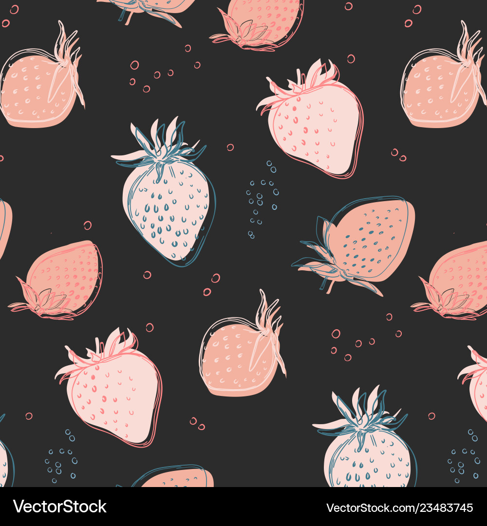 Strawberry Leaf Pattern Royalty Free Vector Image