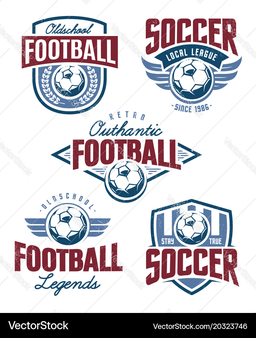 Football emblems Royalty Free Vector Image - VectorStock