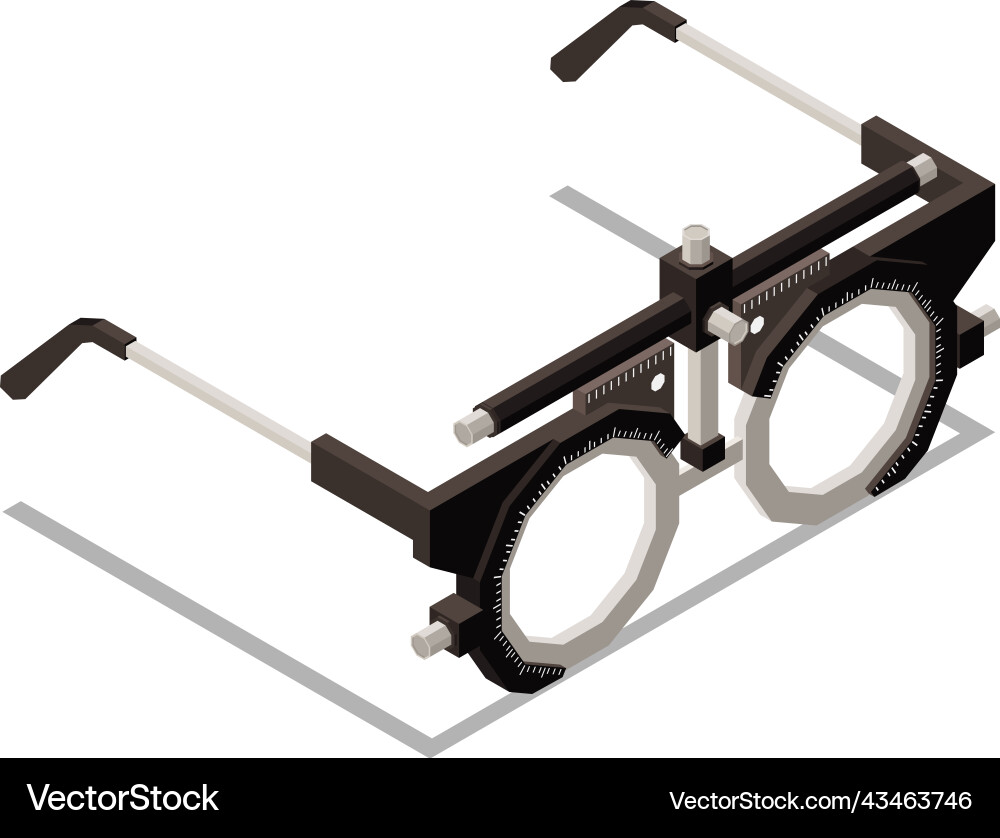 Optometry trial frame composition Royalty Free Vector Image