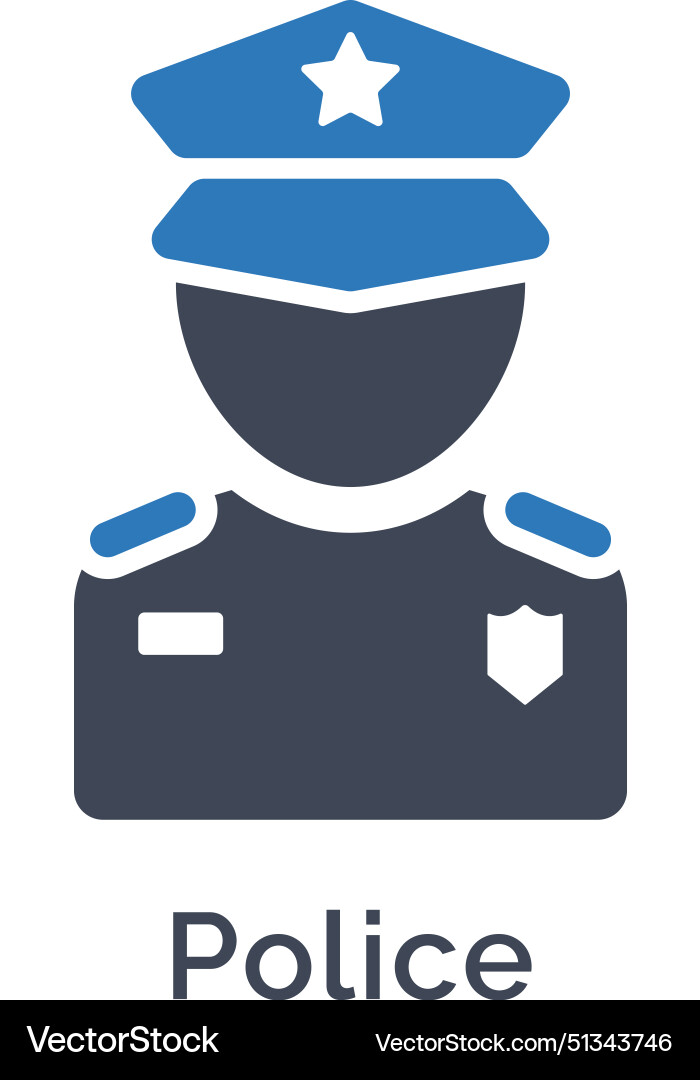 Police officer icon Royalty Free Vector Image - VectorStock