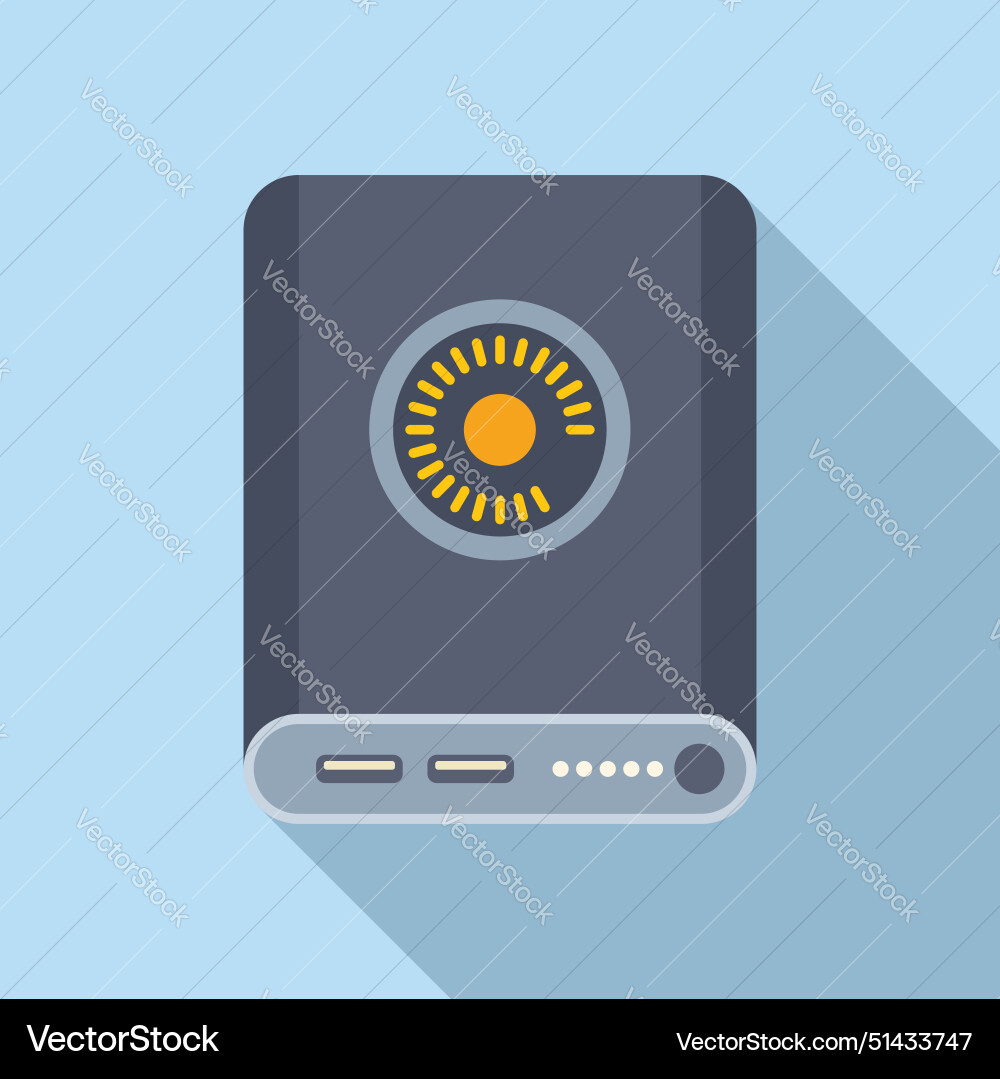 Flat design of a secure safe Royalty Free Vector Image