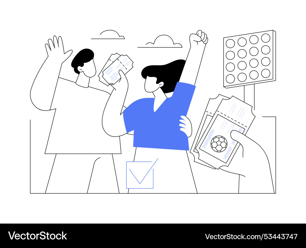 Getting tickets for a game isolated cartoon Vector Image