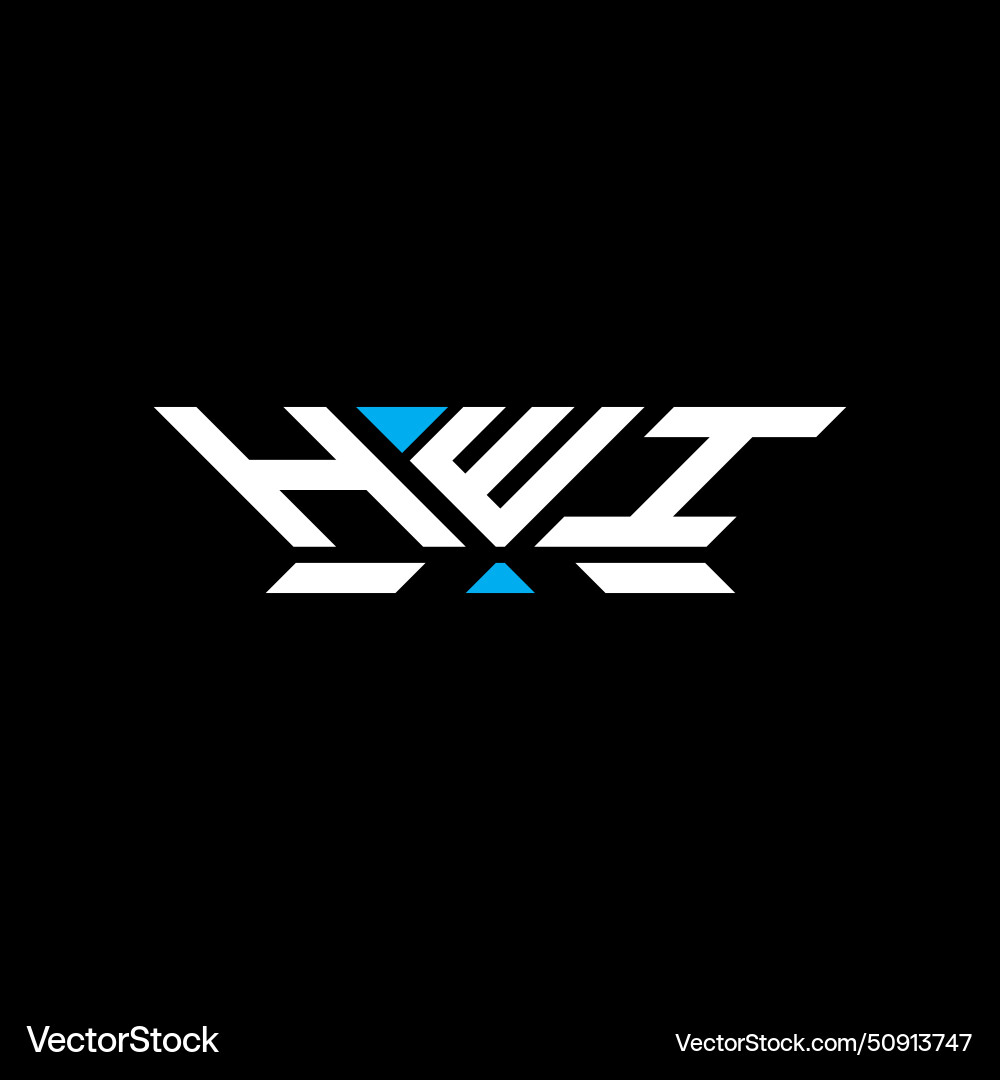 Hwi letter logo design simple and modern Vector Image
