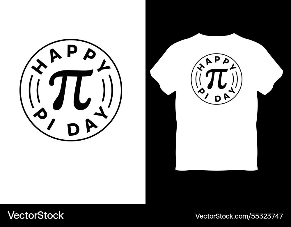 Pi Day Math T-Shirt - Pi Symbol Royalty Free Vector Image