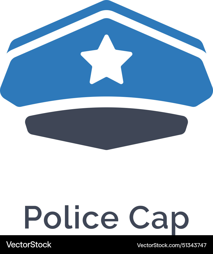 Police cap icon Royalty Free Vector Image - VectorStock