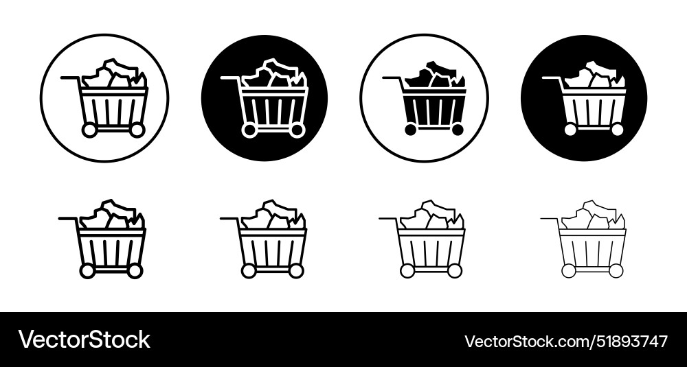 Raw material icon set collection Royalty Free Vector Image
