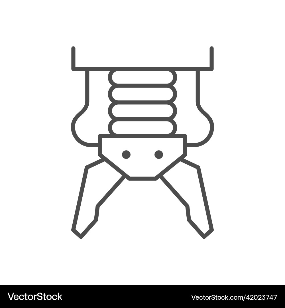 Robotic claw line outline icon Royalty Free Vector Image