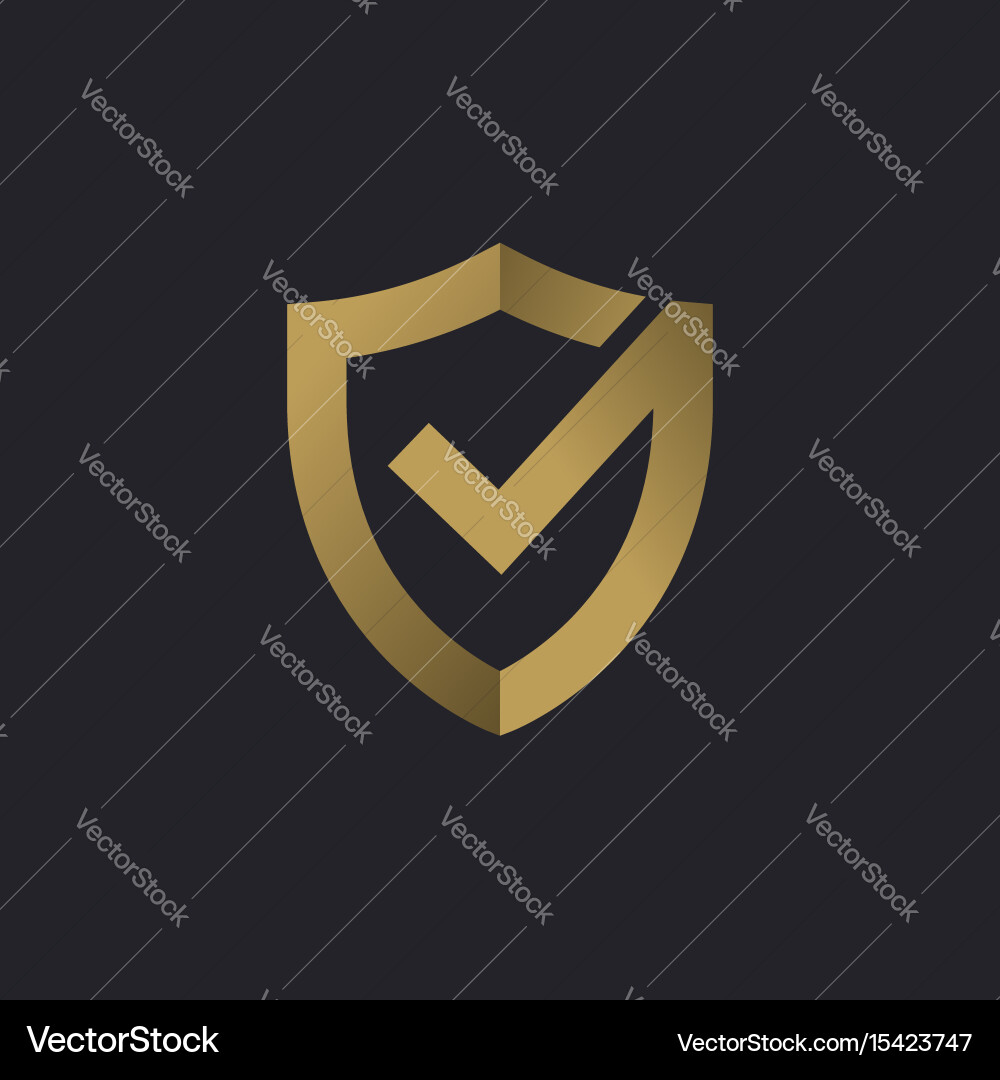 Shield check mark logo icon design template Vector Image